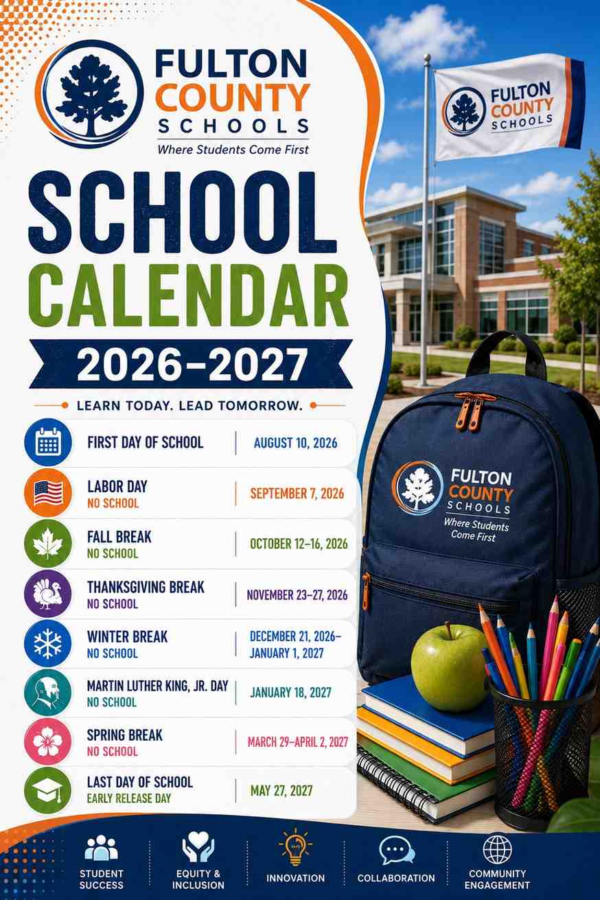 Fulton County School Calendar 2026-2027 Breaks & Key Dates